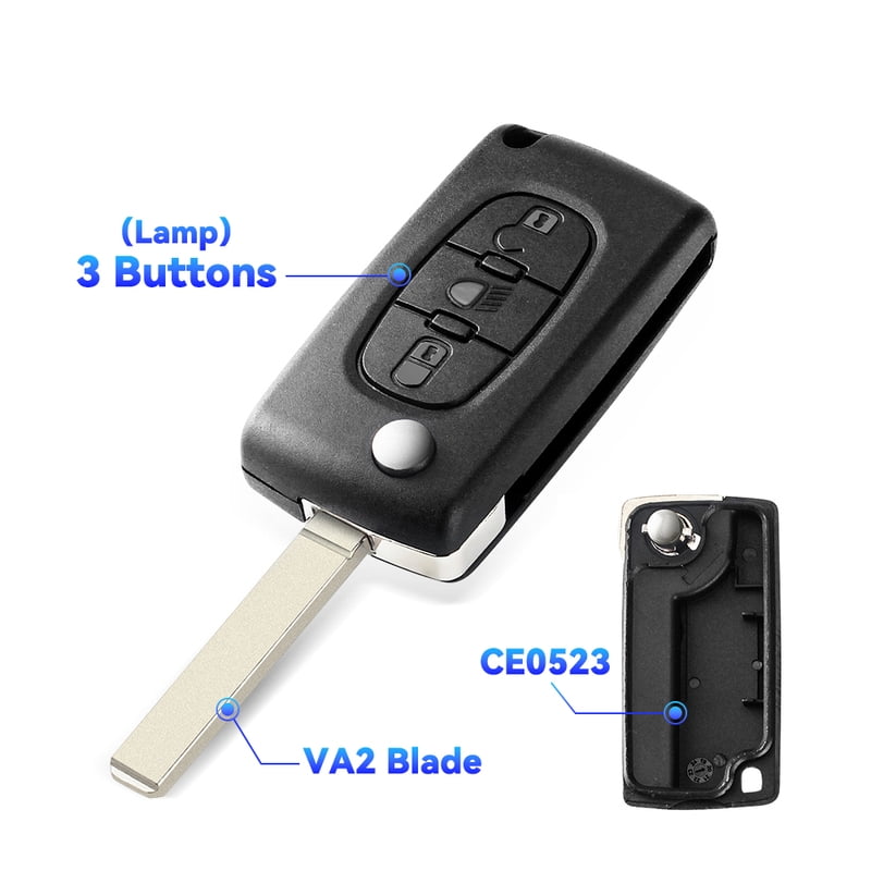 Dandkey 2/3/4 Button Flip Remote Key Shell For Peugeot 207 307 308 407 ...