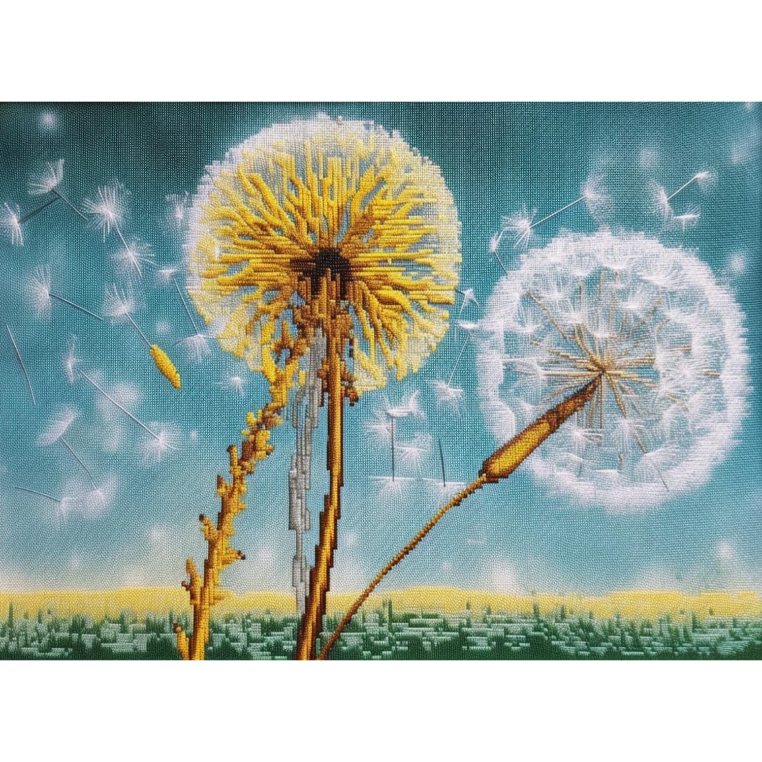 Dandlion Flowers 5D Diamond Art Painting by Number Kits for Adults DIY ...