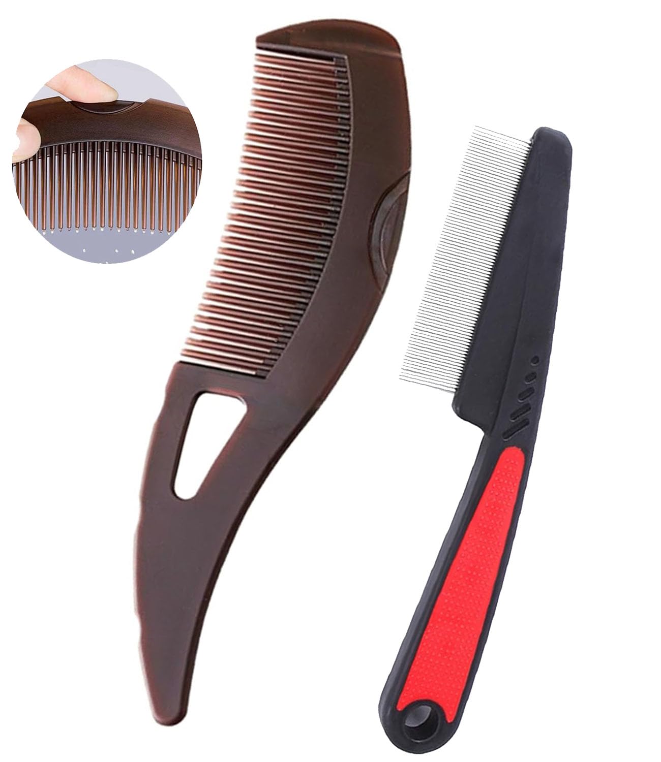 Dandruff Comb Fine Tooth Scalp Detox Comb Lice for Women, Men & Kids ...