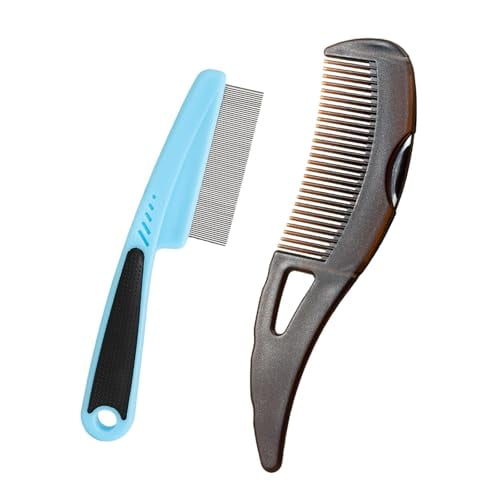 Dandruff Comb Wide Tooth, Stainless Steel Fine Tooth Lice/Psoriasis ...