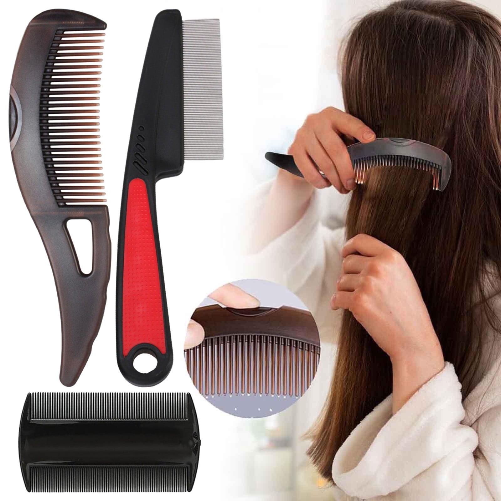 Dandruff Comb for Scalp Massage – Hollow Tooth Hairbrush for Itch ...