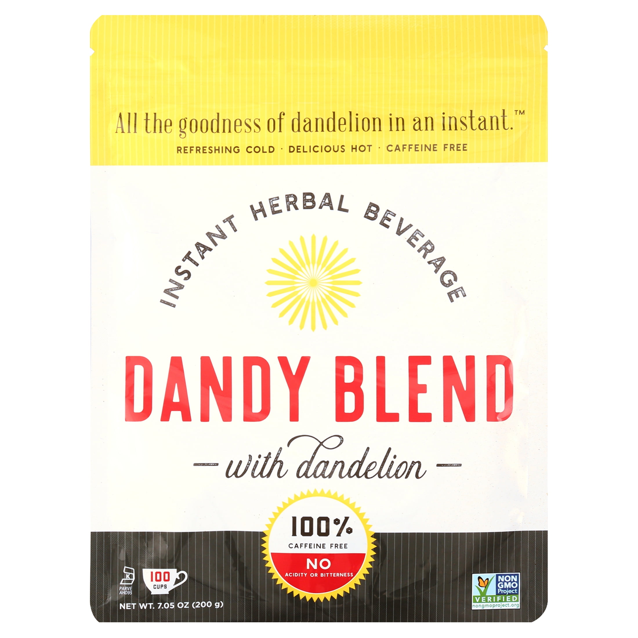 Dandy Blend Instant Herbal Beverage, Caffeine Free, Smooth Coffee ...