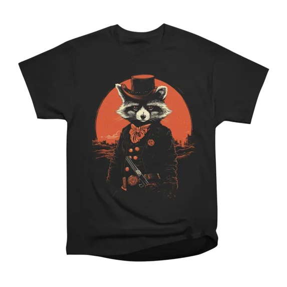 Dandy Raccoon T-Shirt Tee Gift For Him Merch For Her Apparel For Friend ...