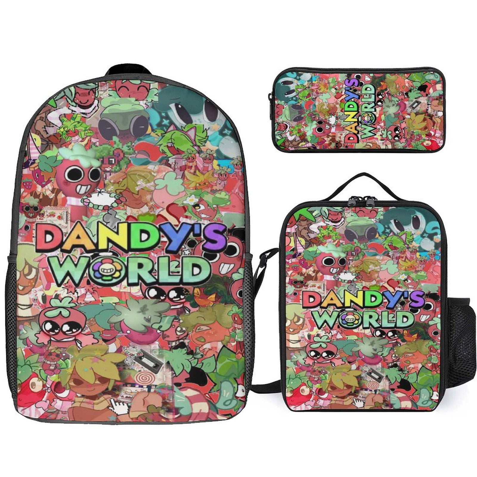 Dandy-S World 3Pcs Backpacks Sets Book Bag with Lunch Bag And Pencil ...