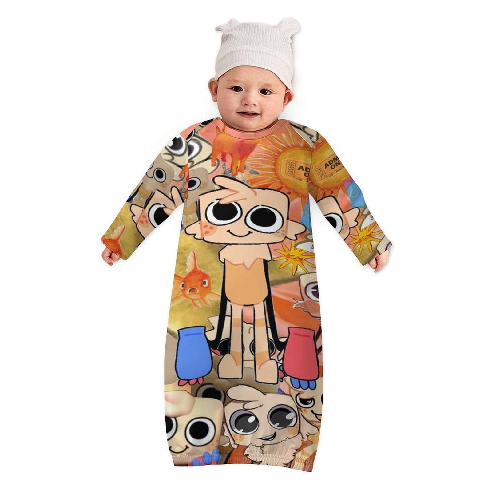 Dandy-S World Baby Boy And Girls Sleeper Gown Newborn to Infant ...