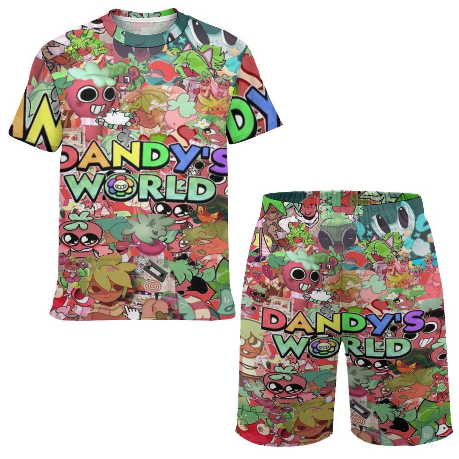 Dandy-S World Boys Girls Short Sleeve Mesh T-Shirt And Shorts Outfit ...