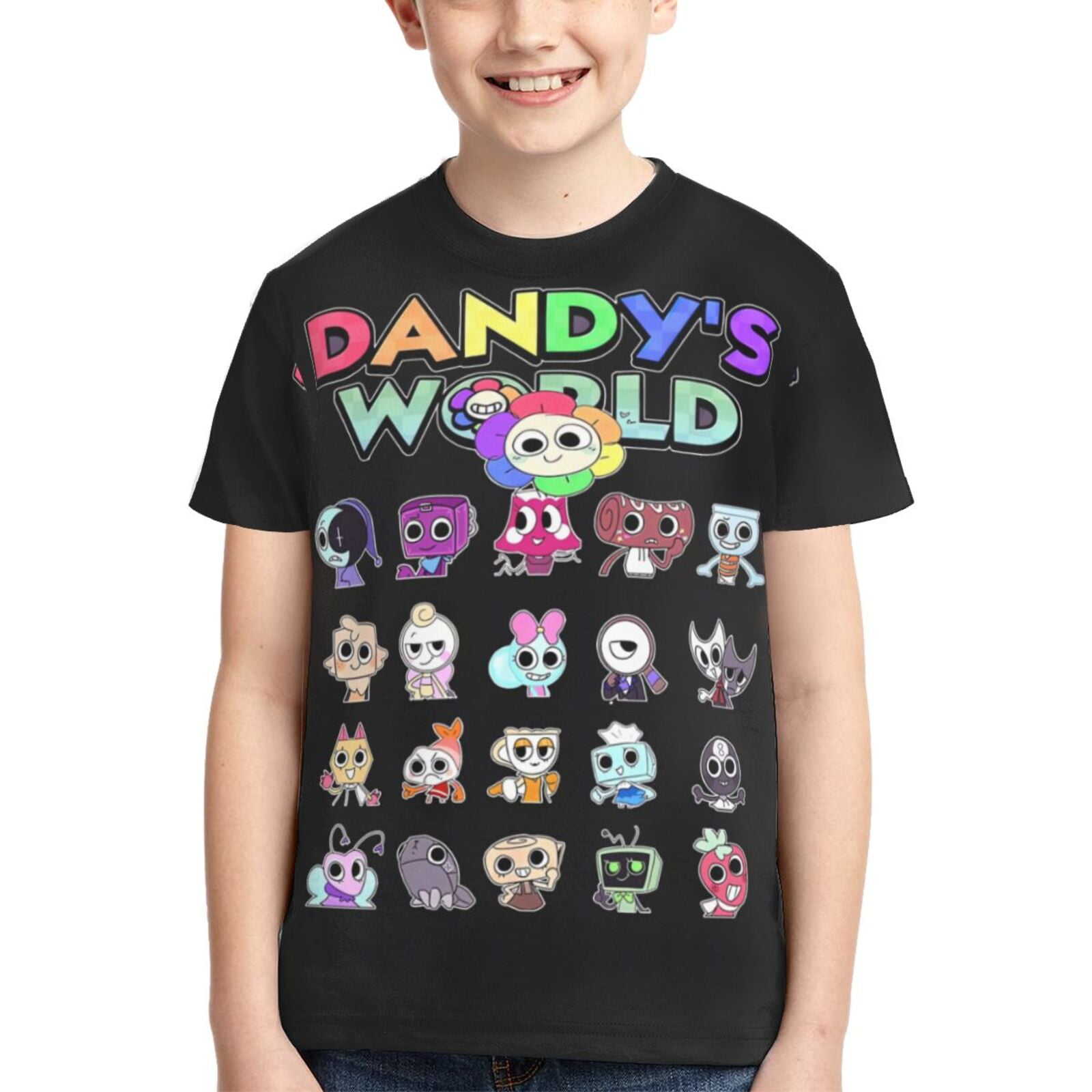 Dandy'S World Boys Girls T Shirt Kids Short Sleeve Crewneck 3d Printed ...