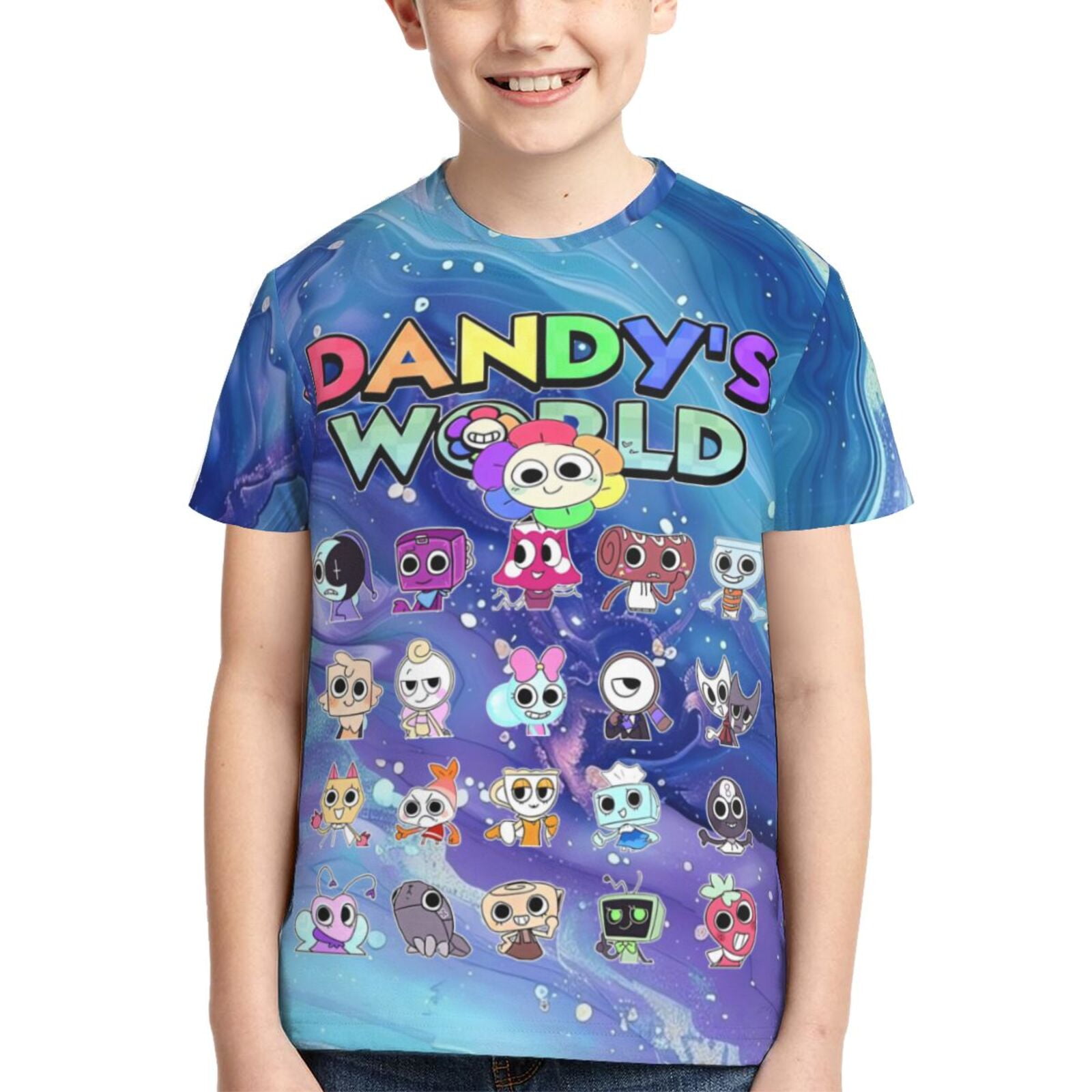Dandy'S World Boys Girls T Shirt Kids Short Sleeve Crewneck 3d Printed ...