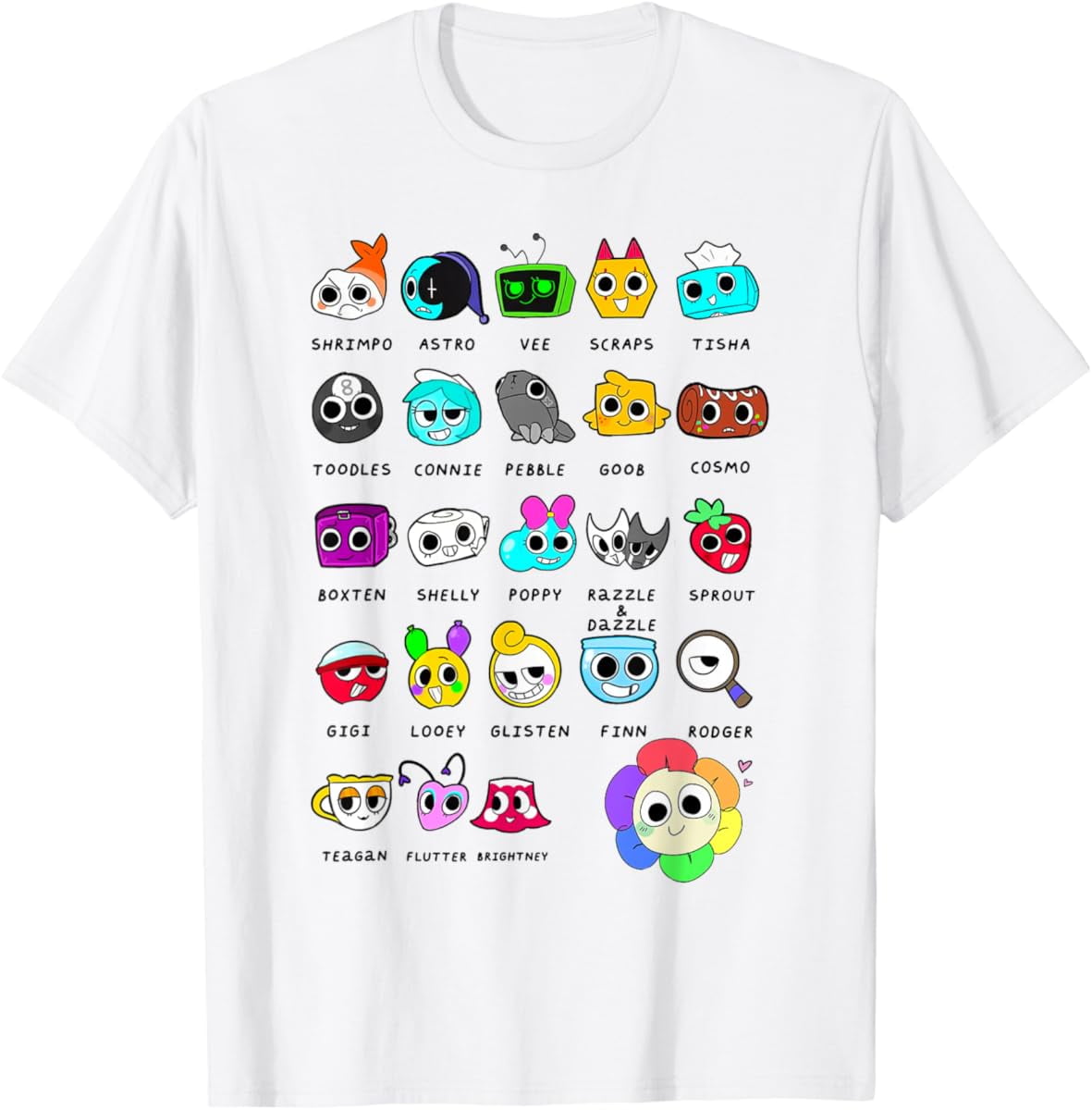Dandy'S World Costume For | Dandys World Characters T-Shirt - Walmart.com