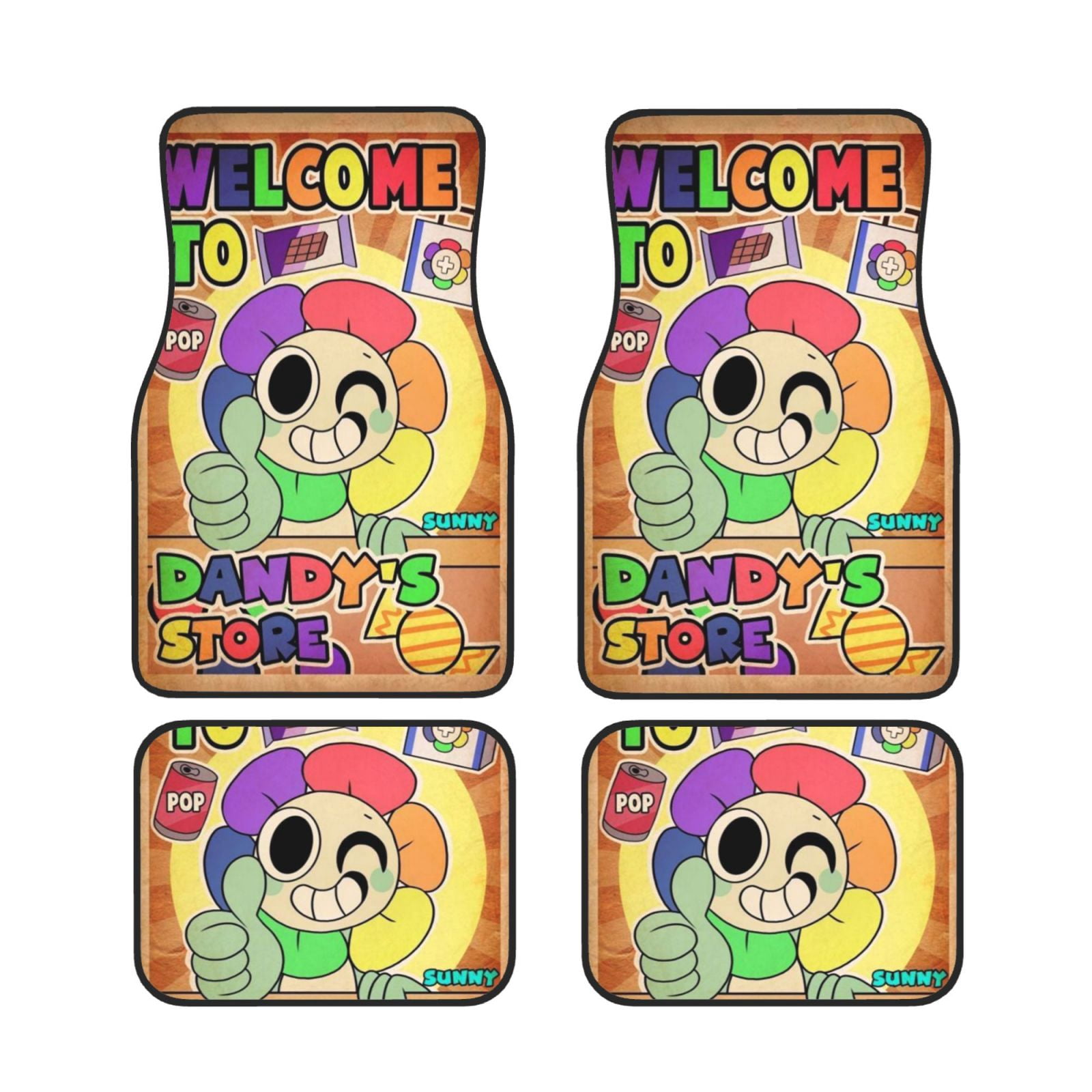 Dandy-S World Set Of 4 Pcs Cartoon Car Floor Mats Cartoon Print Car ...