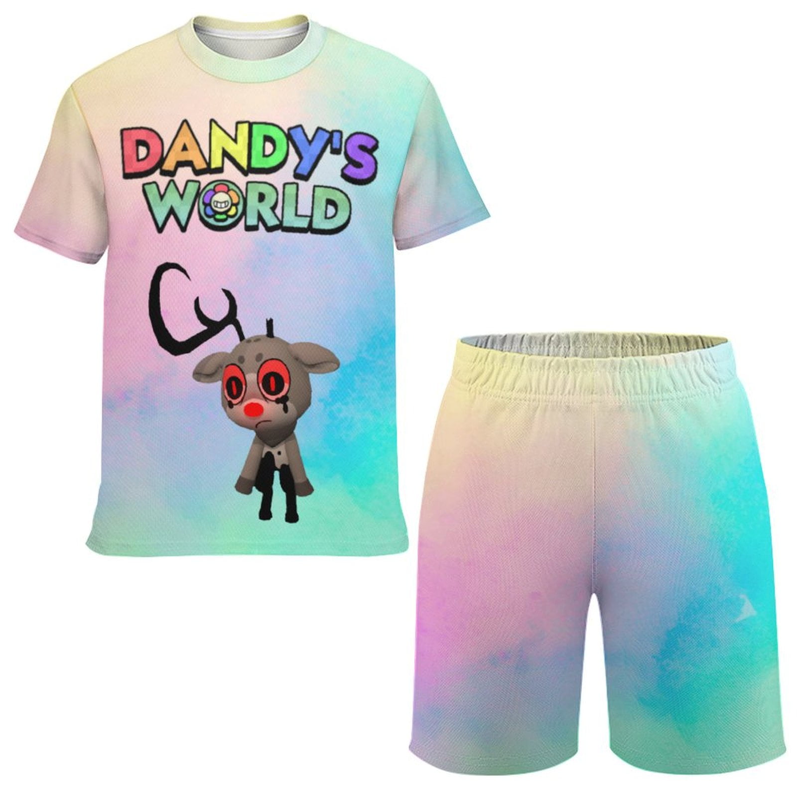 Dandy'S World T Shirt And Swim Trunks, Summer Swimwear Set for Teen, 2-Piece Summer Rash Guard ...