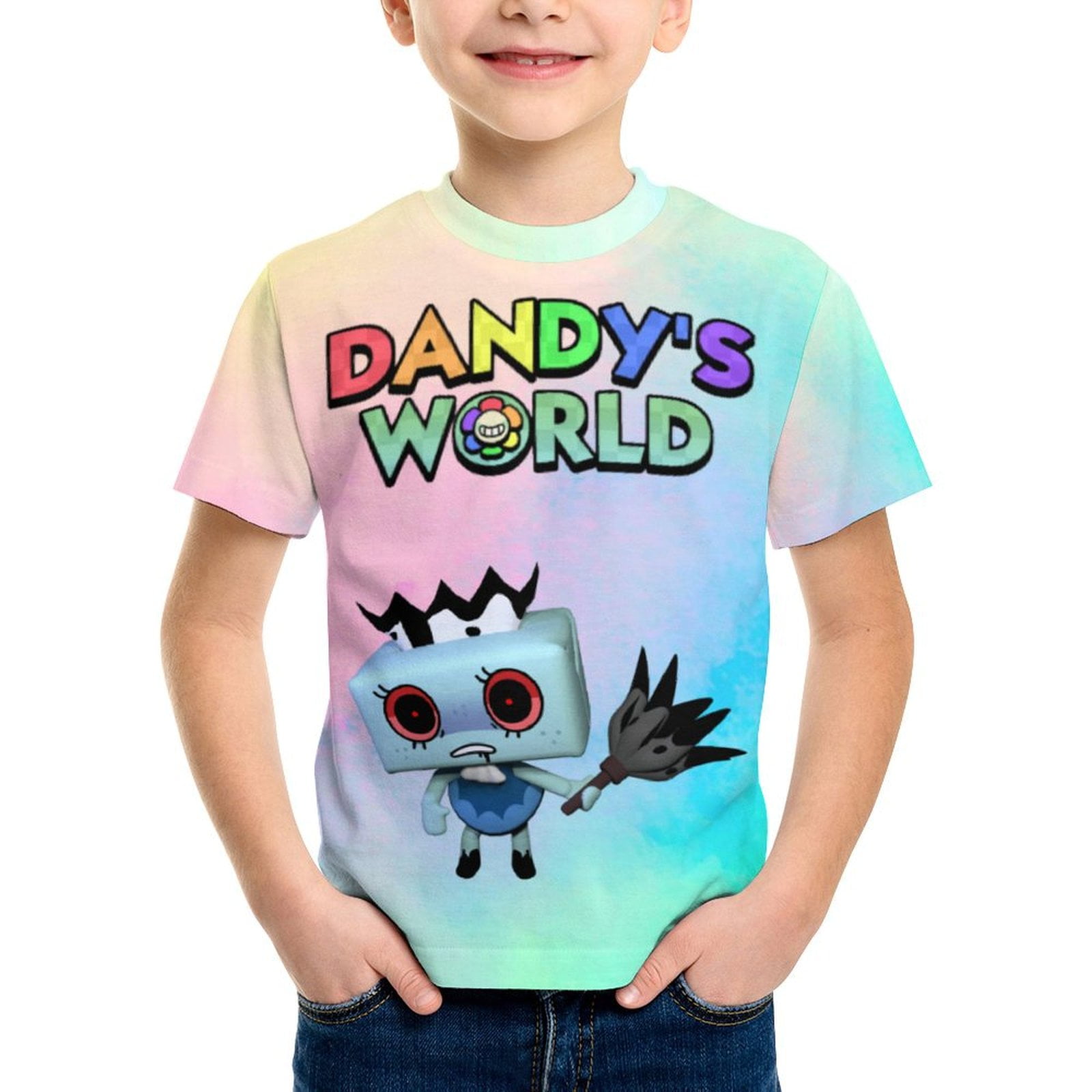 Dandy'S World T Shirt for Boys Girls, Funny Novelty Crew Neck Shirts ...