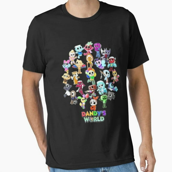 Dandy World Characters Parody Graphic Cute Retro Style Unisex T-Shirt ...