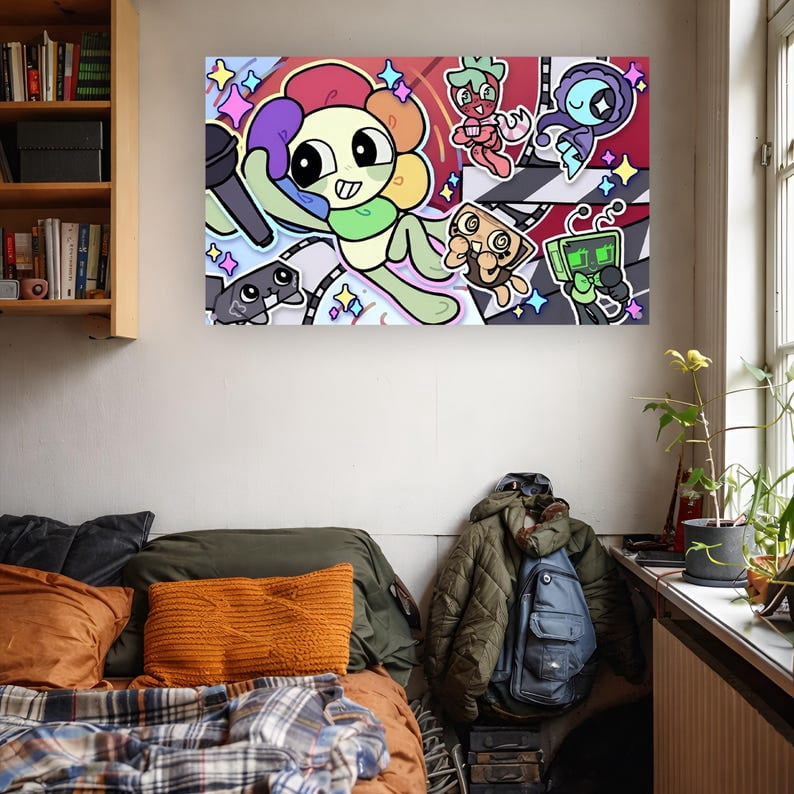 Dandy World Roblox Poster – Colorful Cartoon Gamer Wall Art Kids Room ...