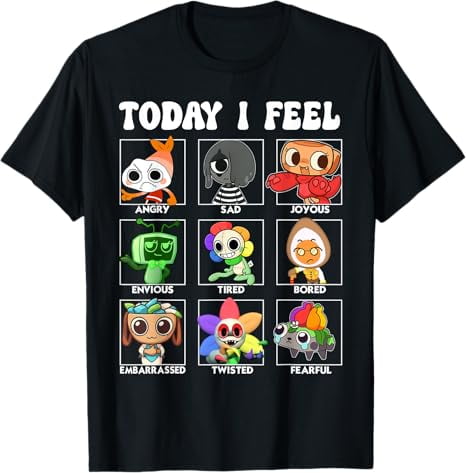 Dandy's Toons Kids World Characters | Today I Feel Panels T-Shirt ...