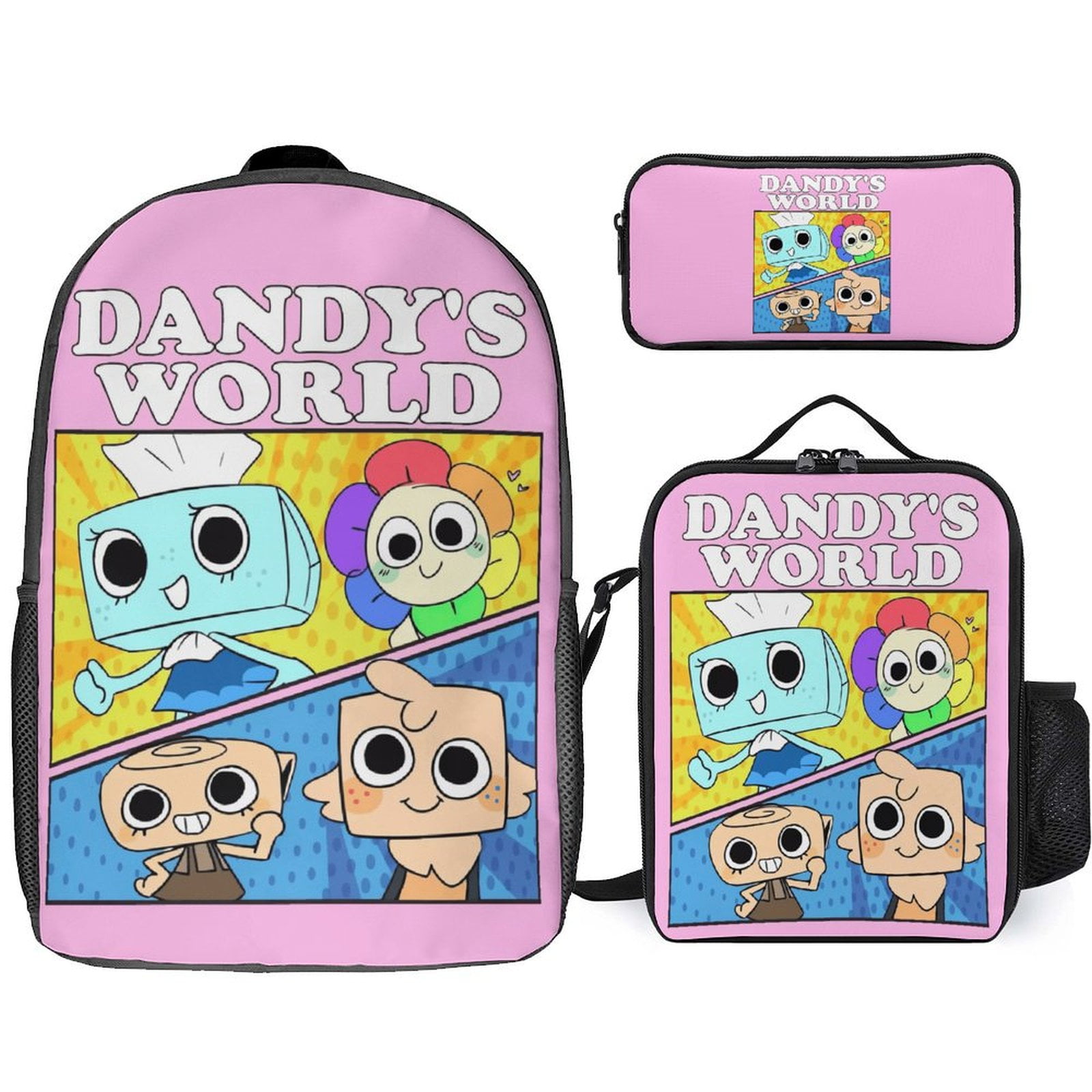 Dandy's World 3 Piece Backpack Set with Lunch Bag Pencil Case , High ...
