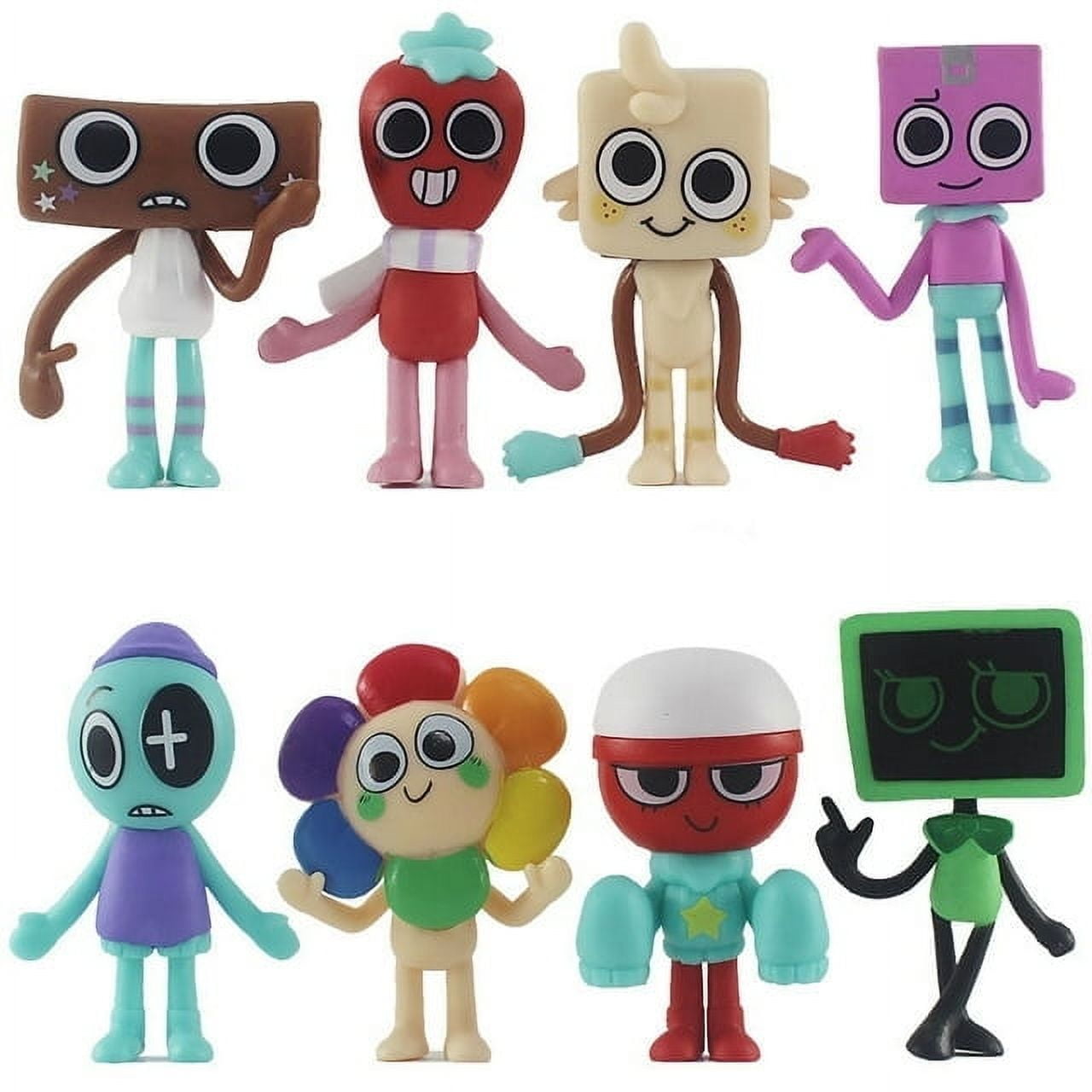 Dandy's World 8-Piece PVC Toy Set – Cute Collectible Figures, 3.3" Home ...