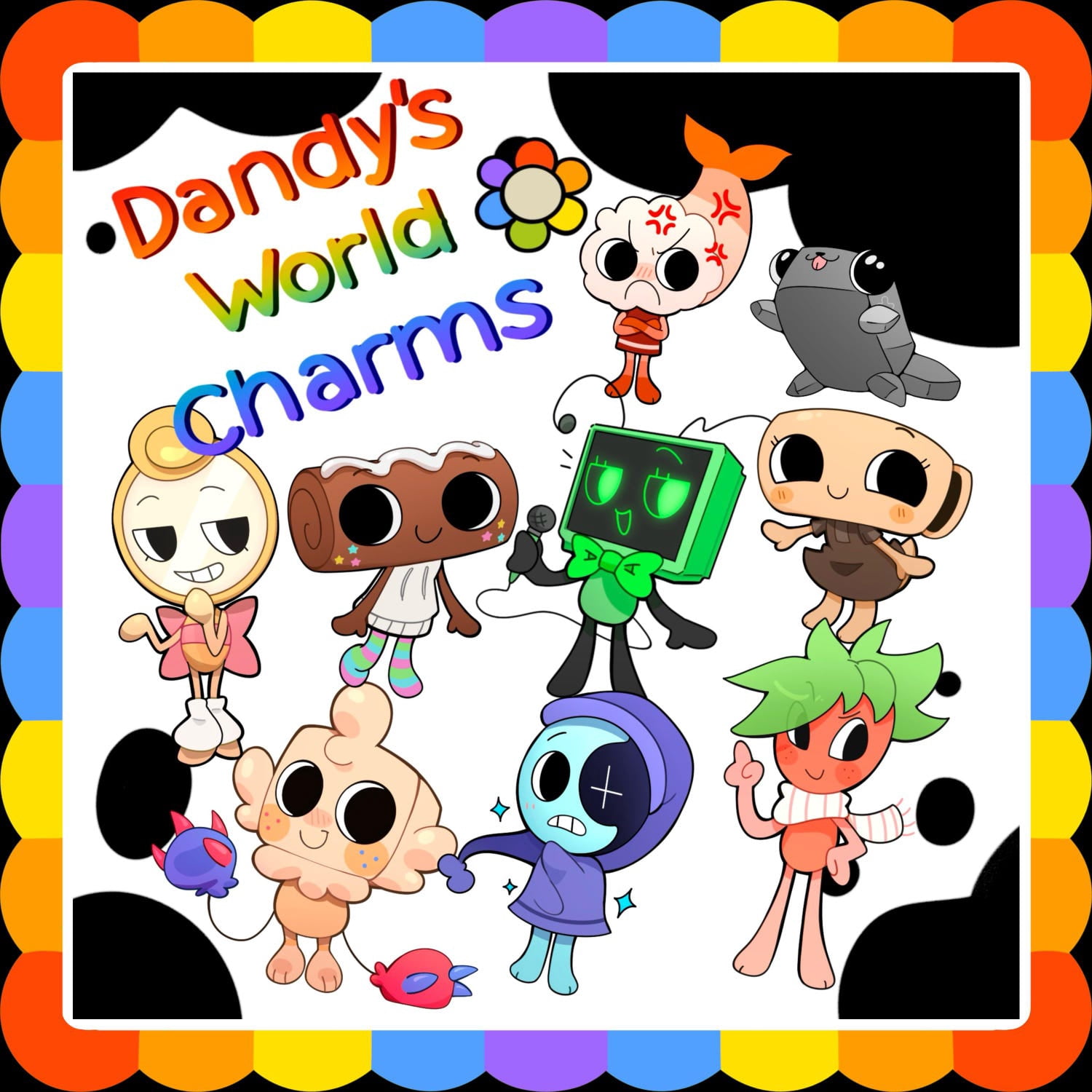 Dandy’s World Acrylic Charm / Goob / Astro / Shelly / Vee / Glisten ...