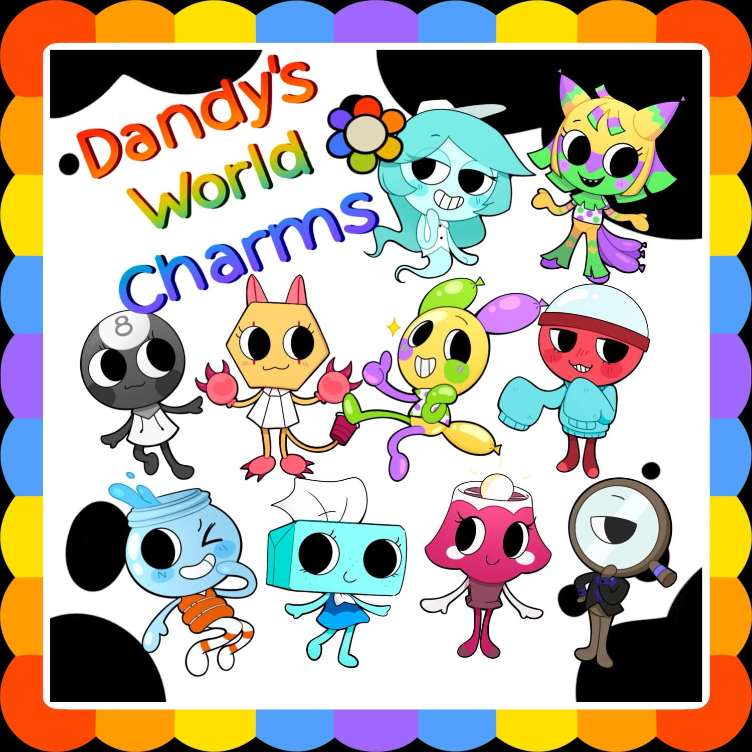 Dandy's World Acrylic Charm Keychain: Character Collection (1 keychain ...