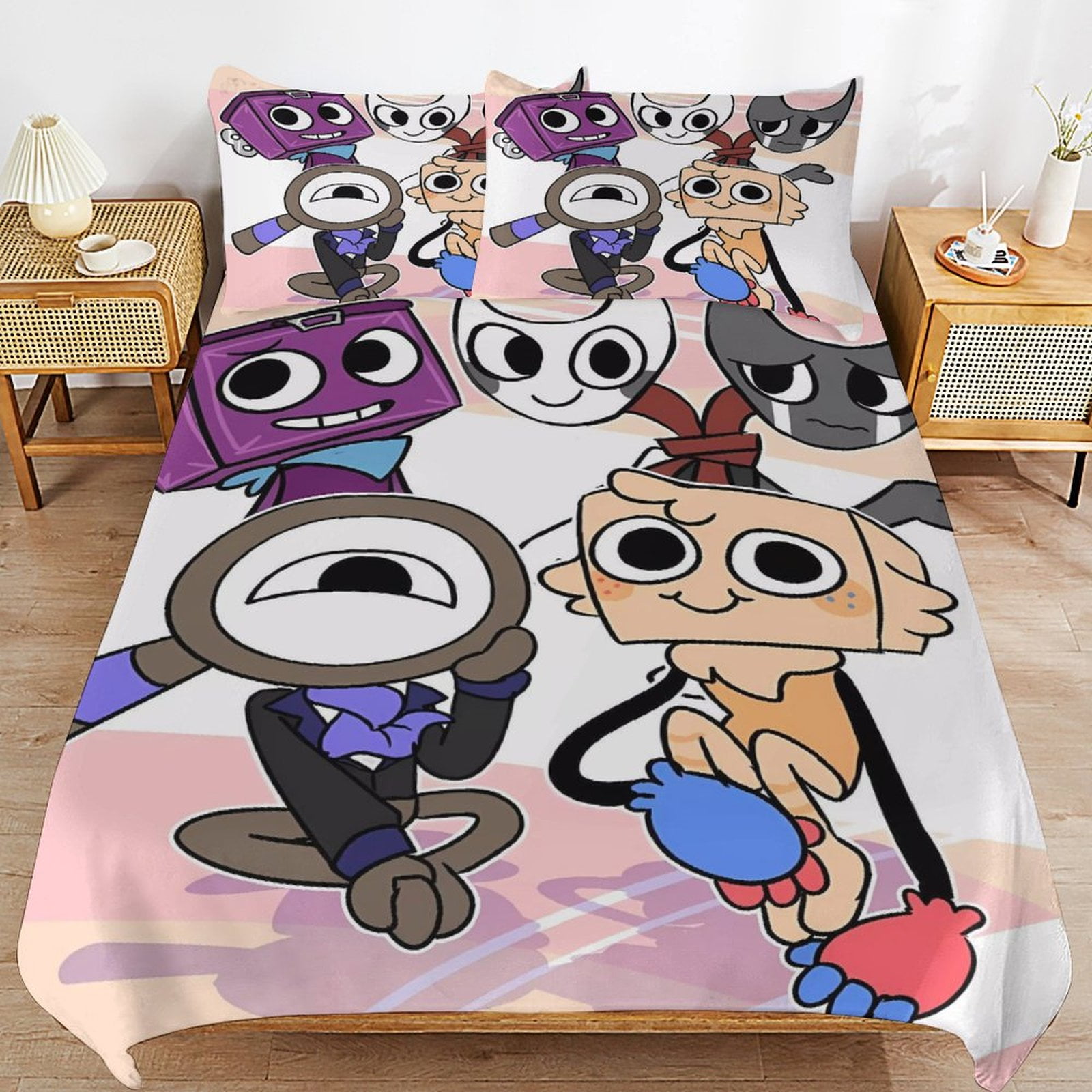 Dandy's World Bed Duvet Cover Microfiber Bedding Sets 3D Printed Lightweight 3 Piece Comforter ...