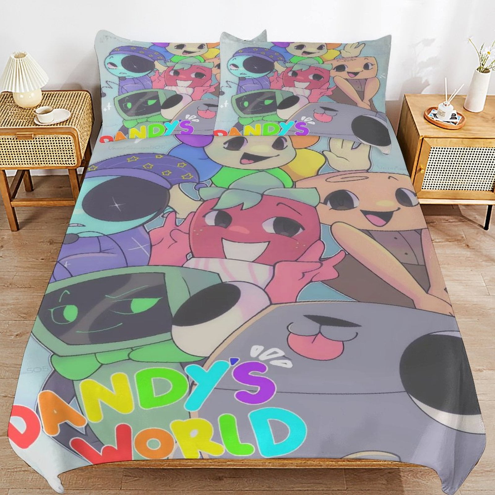 Dandy's World Bed Duvet Cover Microfiber Bedding Sets 3D Printed Lightweight 3 Piece Comforter ...