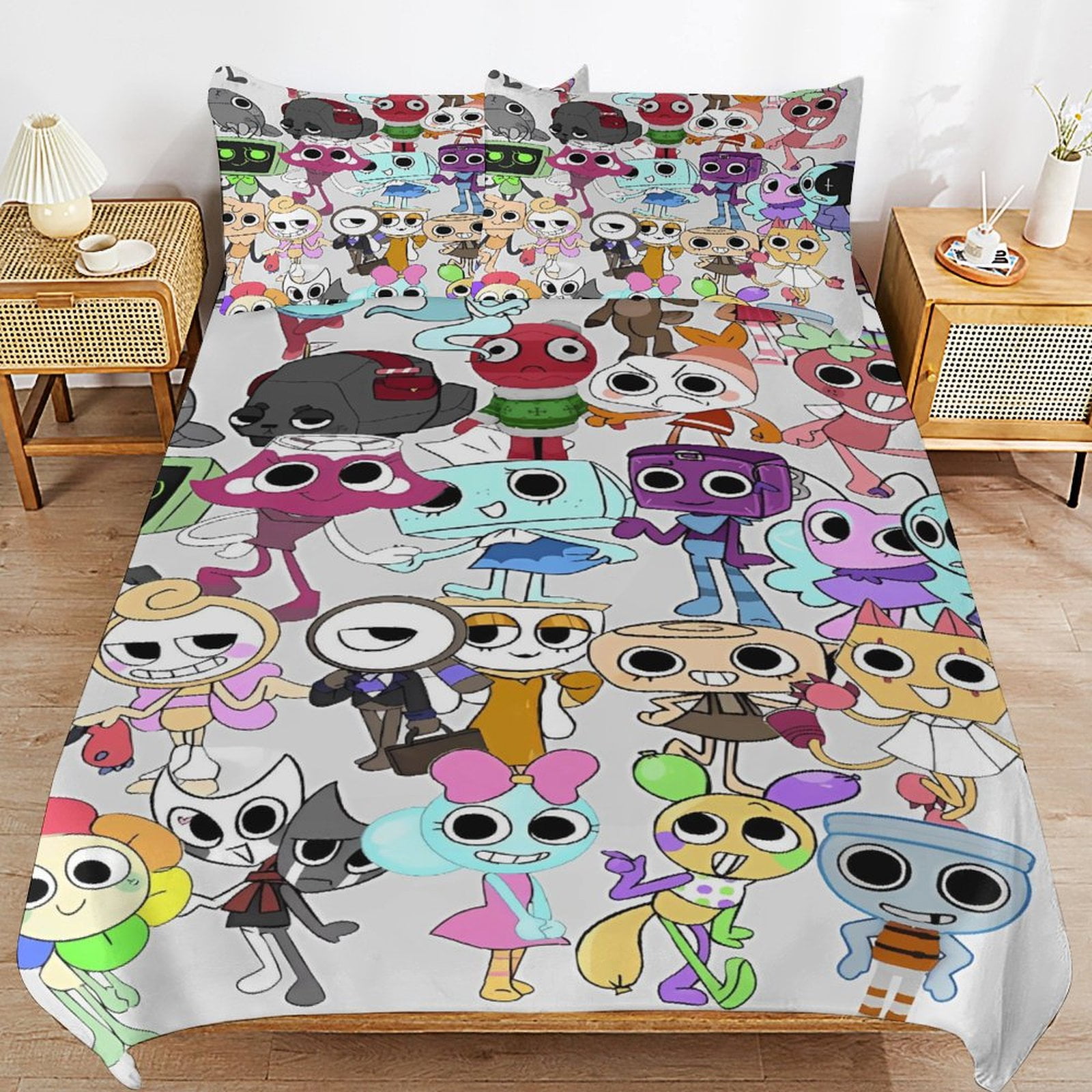 Dandy's World Bed Duvet Cover Microfiber Bedding Sets 3D Printed Lightweight 3 Piece Comforter ...