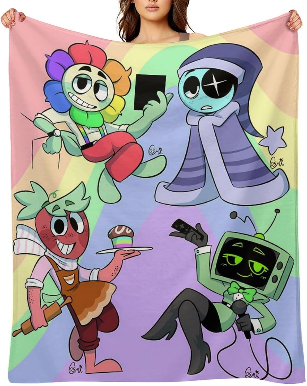 Dandy's-World Blanket Super Soft Cozy Throw Blanket Cozy Textured Flannel Blanket for Sofa Bed50 ...