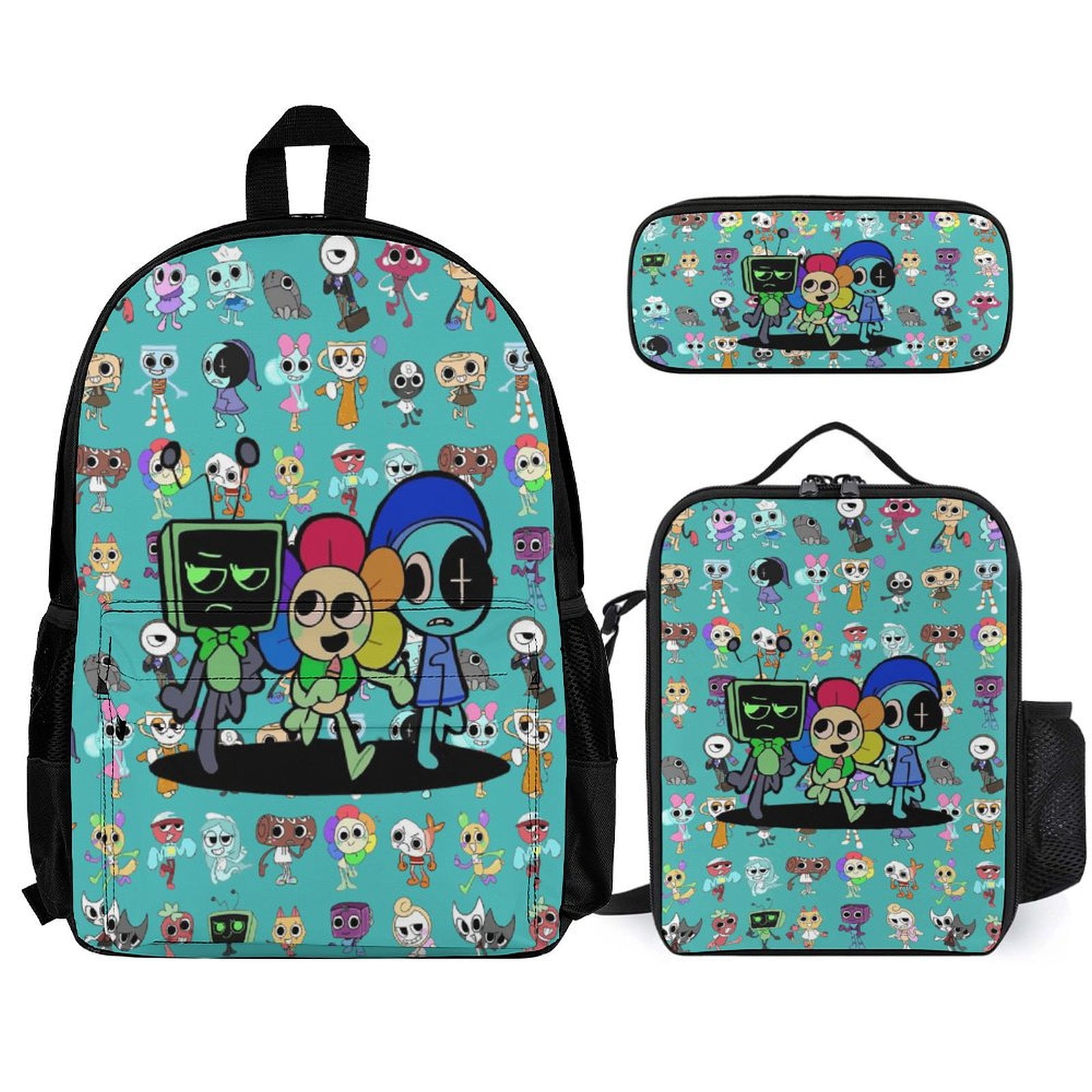Dandy's World Casual Backpack 3 Piece Set Lightweight Laptop Shoulder ...