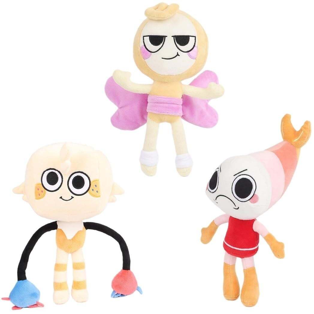 Dandy's World Plush Set, Pebble Vee Shelly Astro Plushies Toy for Fans ...