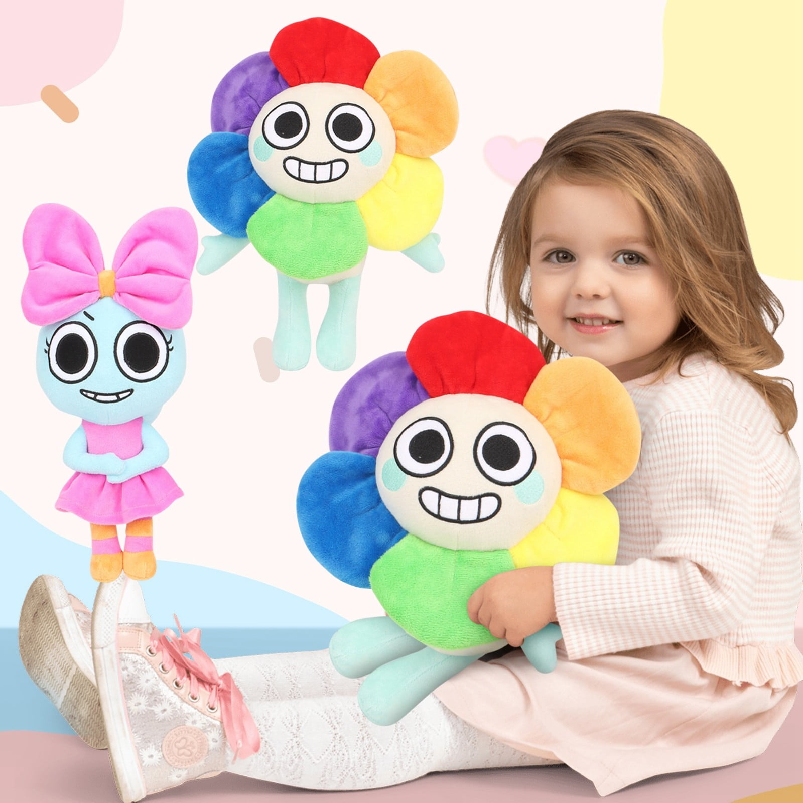 Dandy's World Plush Set, Pebble Vee Shelly Astro Plushies Toy for Fans ...