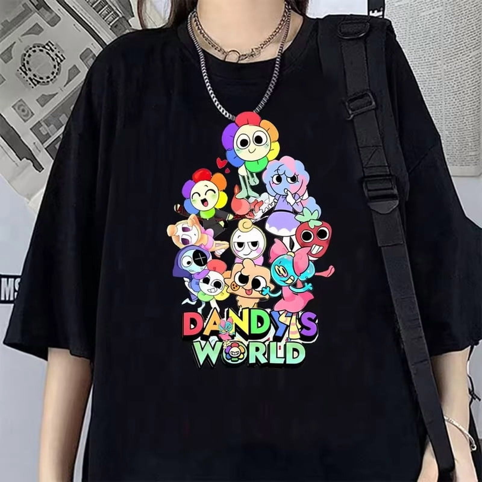 Dandy’s World T-Shirt – Cute Cartoon Characters Graphic Tee, Colorful ...