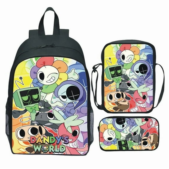 Dandy's World Three-piece Set Backpack Cartoon Backpack Shoulder Bag ...