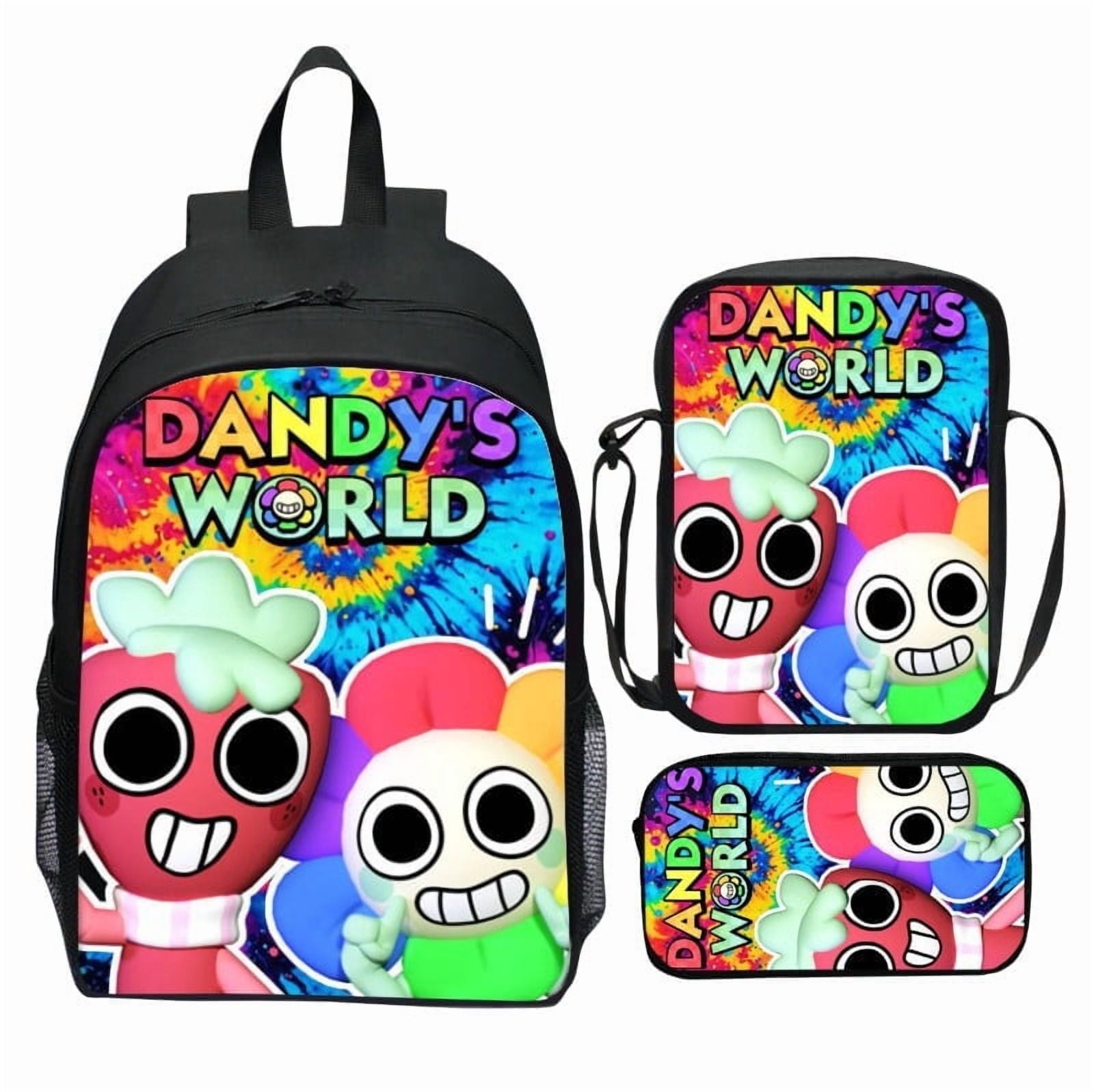 Dandy's World Three-piece Set Backpack Cartoon Backpack Shoulder Bag ...