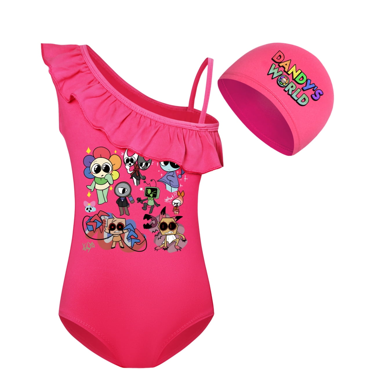 Dandy's World Girls Aged 4-12 years old one-piece swimsuit, camisole one-piece bikini swimsuit ...