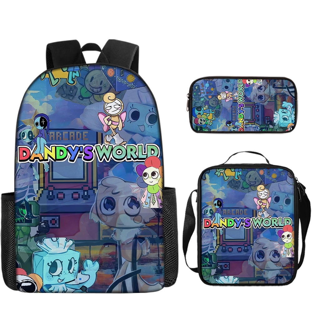 Dandy's world backpack 3 piece set anime cartoon laptop bags for unisex ...