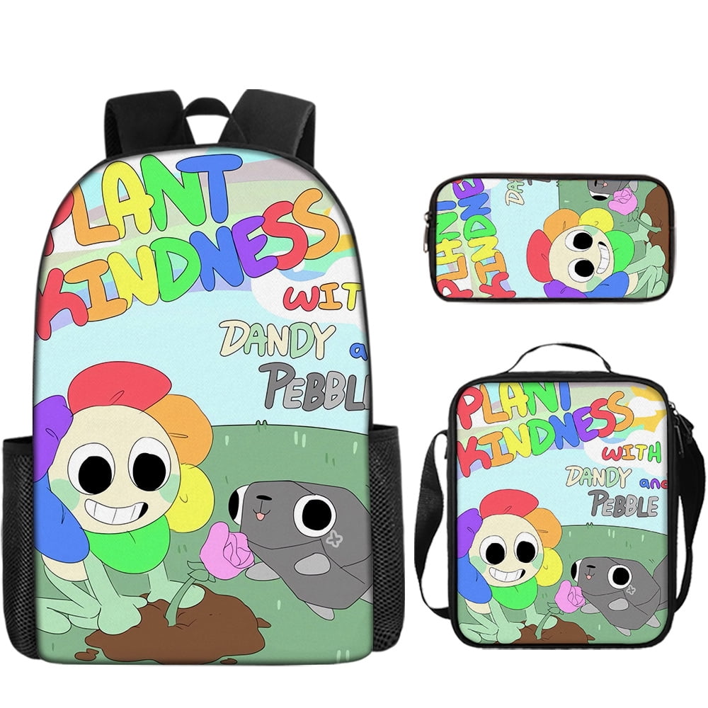 Dandy's world backpack 3 piece set anime cartoon laptop bags for unisex ...