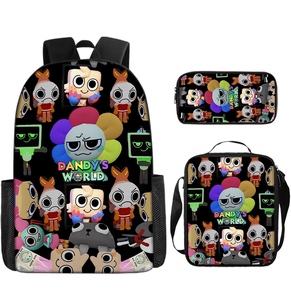 Dandy's world backpack 3 piece set anime cartoon laptop bags for unisex ...