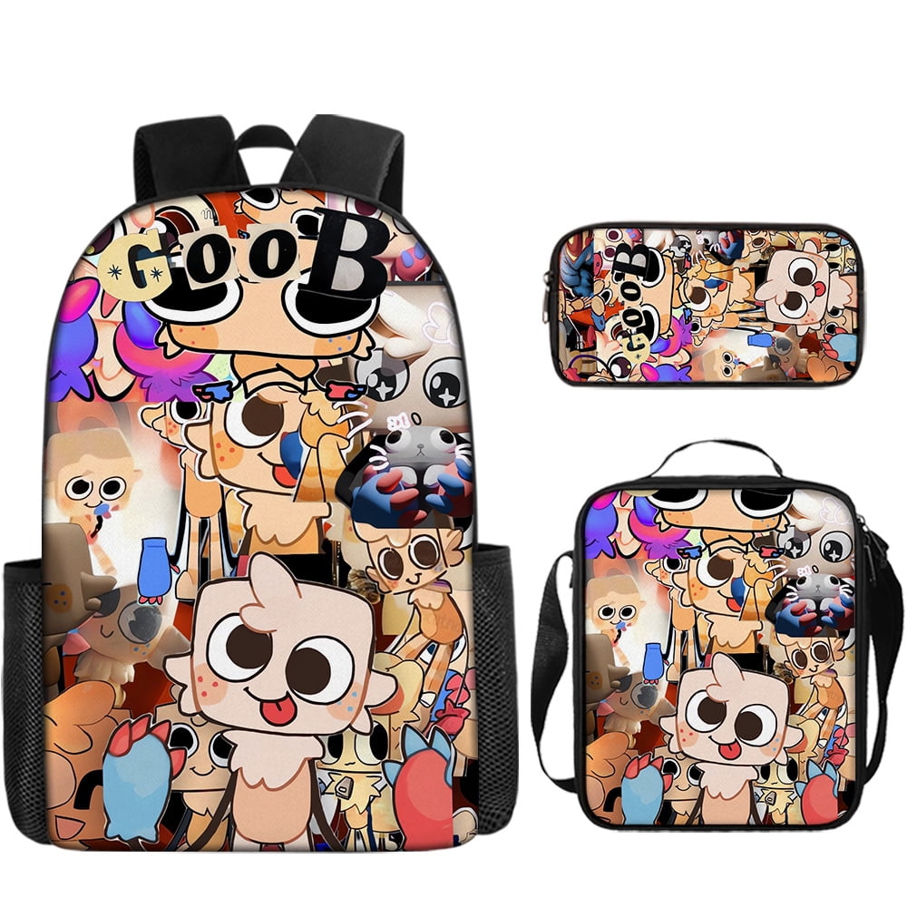 Dandy's world backpack 3 piece set anime cartoon laptop bags for unisex ...