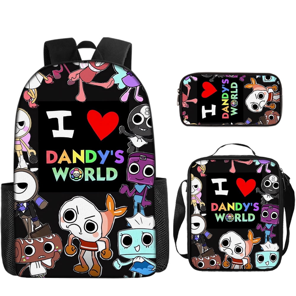 Dandy's world backpack 3 piece set anime cartoon laptop bags for unisex ...
