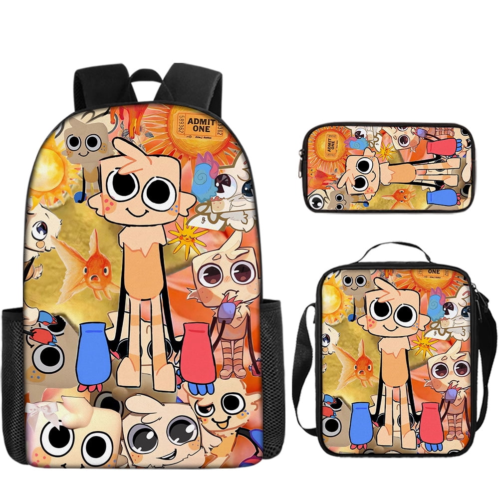 Dandy's world backpack 3 piece set anime cartoon laptop bags for unisex ...
