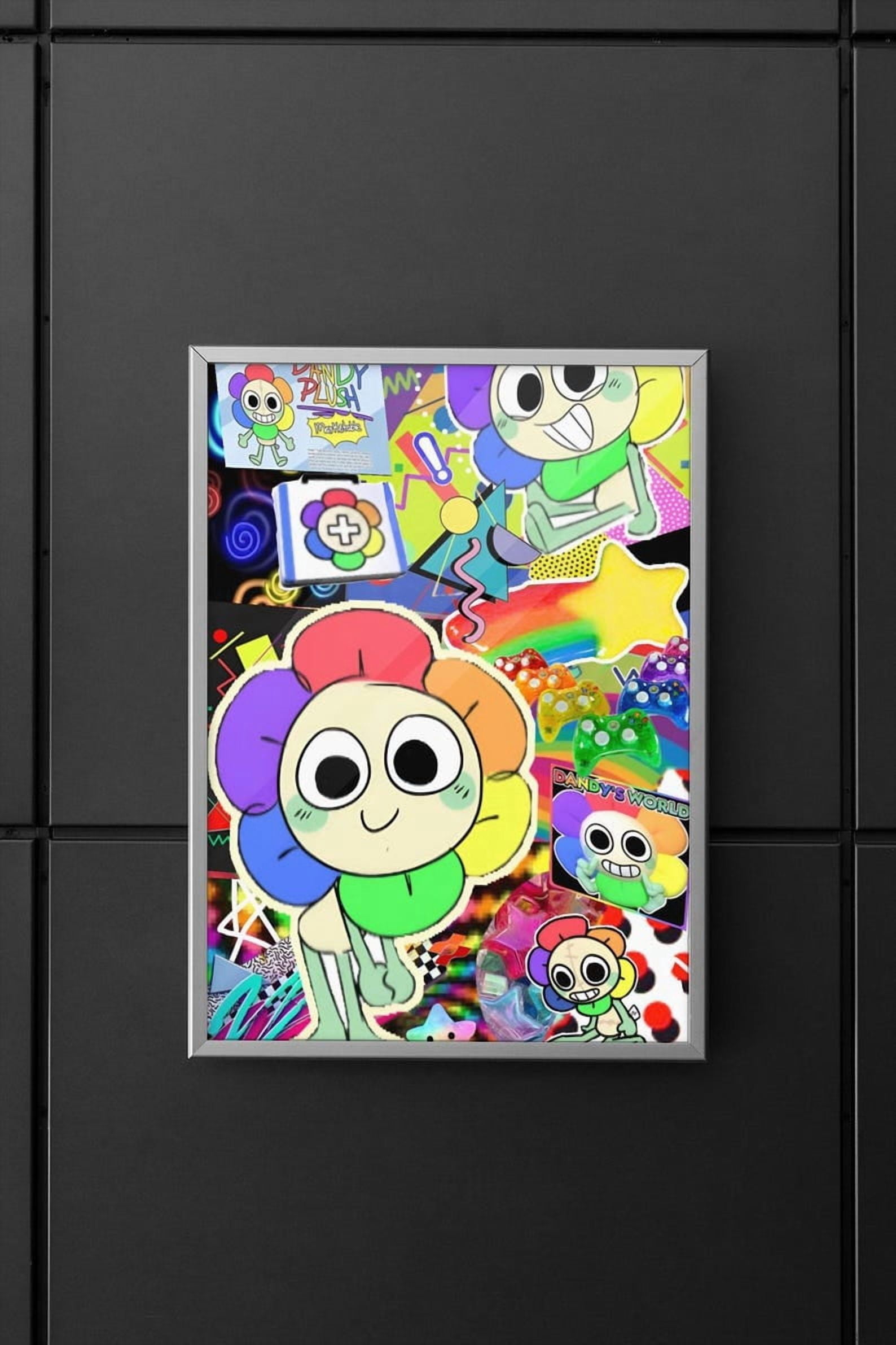 Dandys World Flower Character Poster Colorful Collage Cartoon Gaming ...