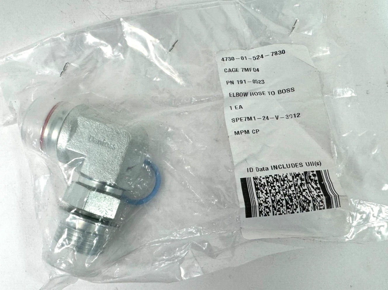 Danfoss Adaptor Gp-Oil Line W/Seal 191-0523 For Caterpillar, Elbow Hose ...