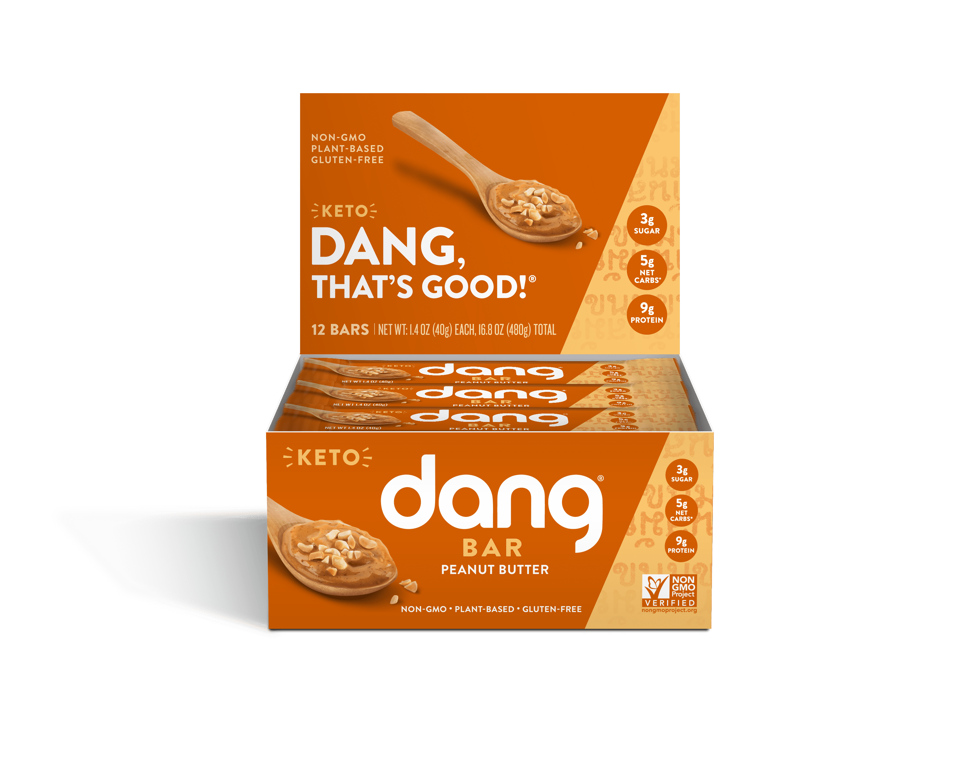 Dang Bar, Keto Vegan Snack, Peanut Butter, Low Sugar, Protein Nut ...