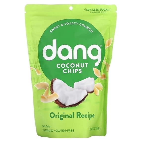 Dang Foods, Coconut Chips, Original Recipe, 3.17 oz Pack of 4 - Walmart.com