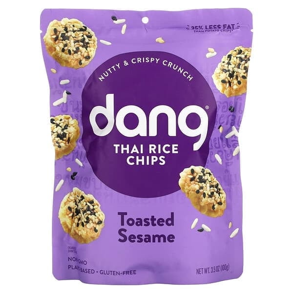 Dang Foods, Thai Rice Chips, Toasted Sesame, 3.5 oz Pack of 3 - Walmart.com