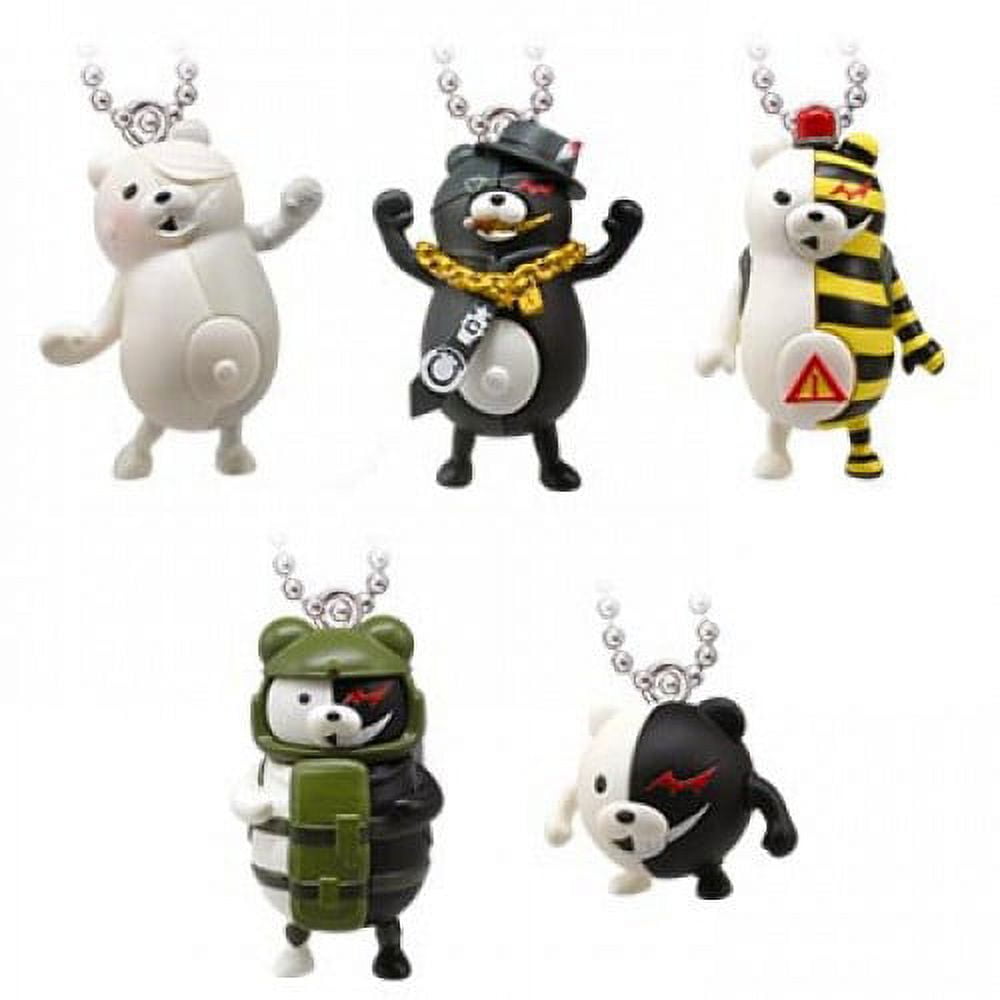 Danganronpa 3 Monokuma Mascot Mini Figure Key Chain Set, 1.25 Inches, 5 ...