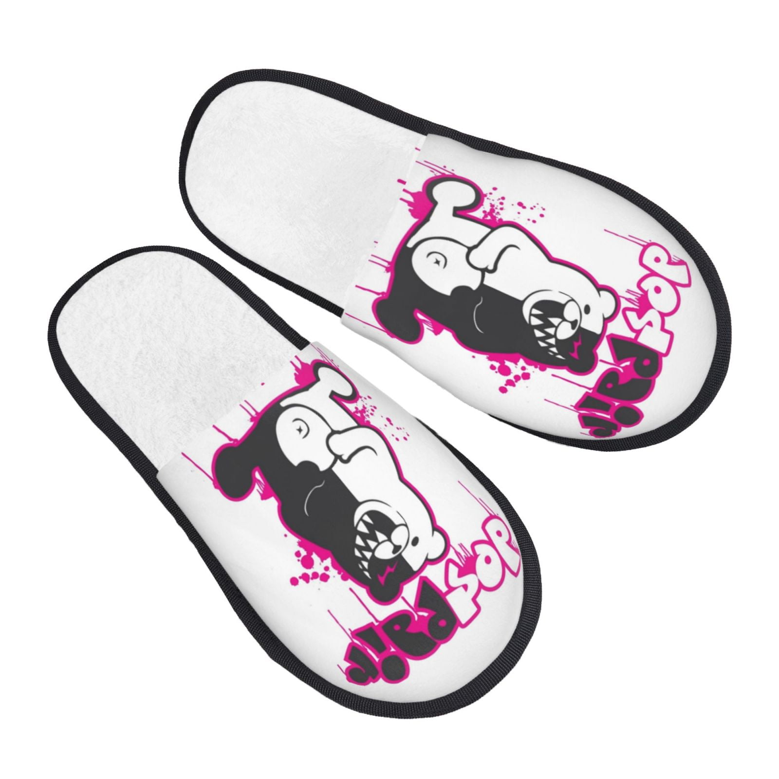 Danganronpa Monokuma Furry Slippers For Men Women Fuzzy House Slippers ...