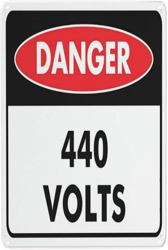 Danger 100 Volts Sign Metal Tin Sign Wall Decor Vintage Poster Home ...