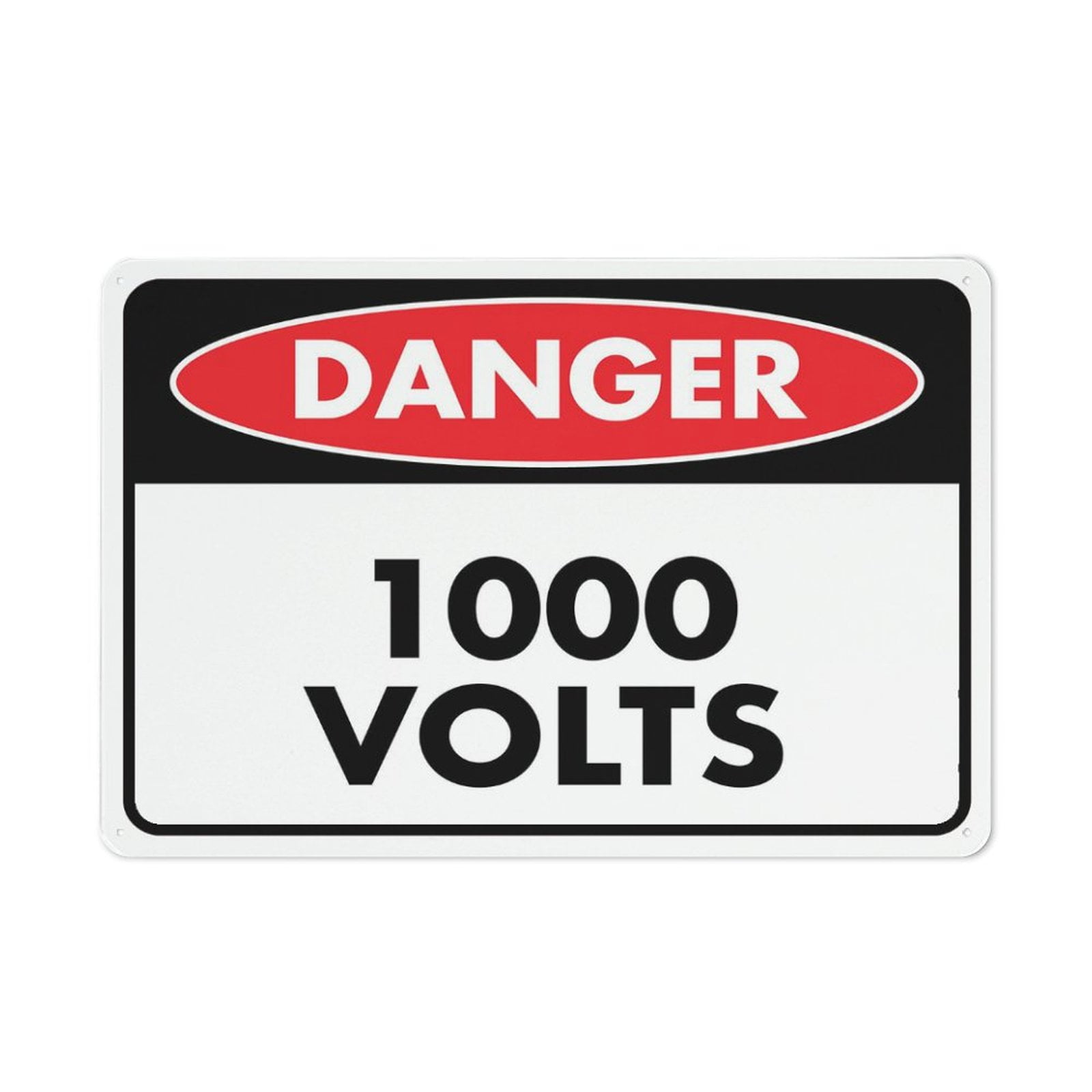 Danger 1000 Volts Sign Signs Outdoor, Uv Printed Aluminum 12 X 8 In ...