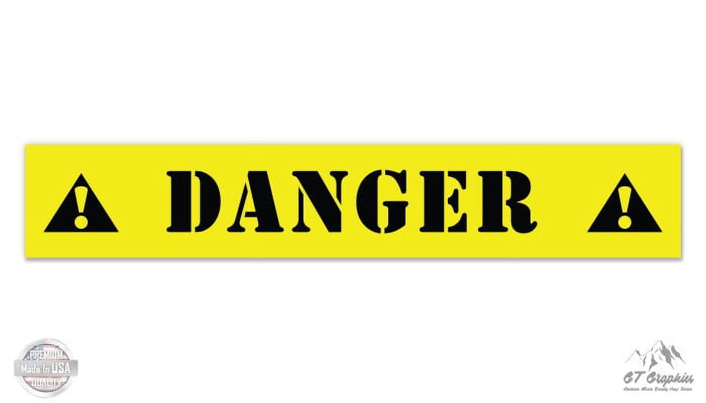 Danger - 12" Vinyl Sticker Waterproof Decal - Walmart.com